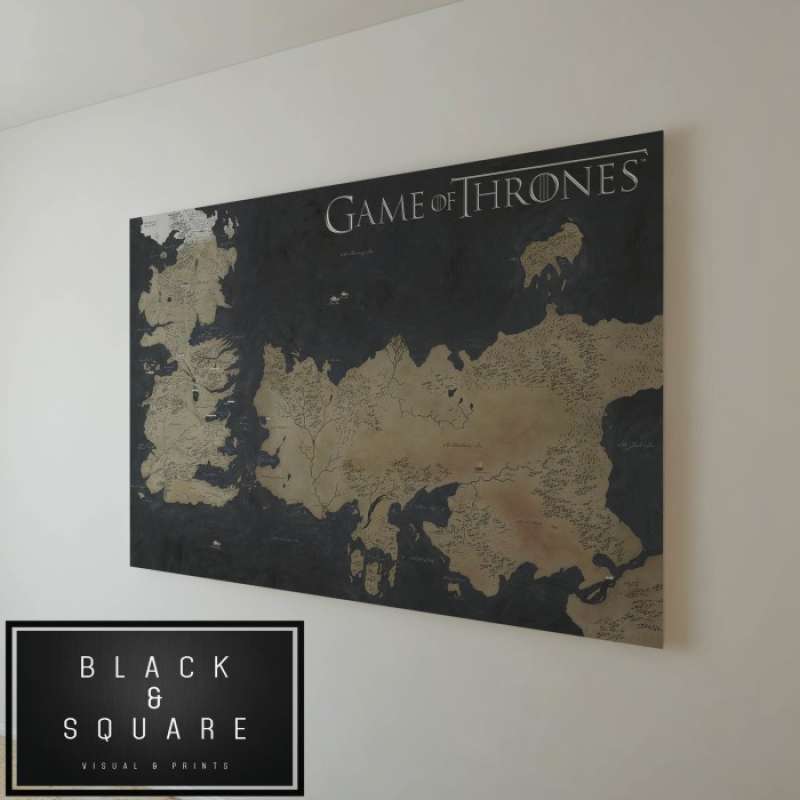 Jual Poster Hi Res Map Peta Game Of Thrones - Lord Of The Rings ...