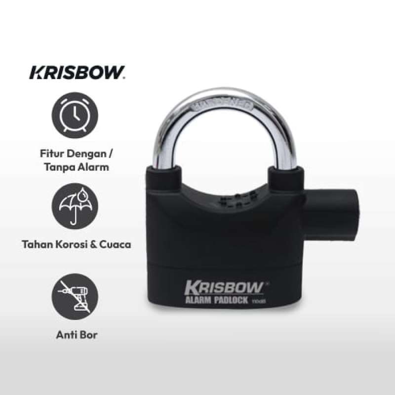 Promo Gembok Heavyduty Dengan Alarm Krisbow - Pendek Diskon 23% di ...
