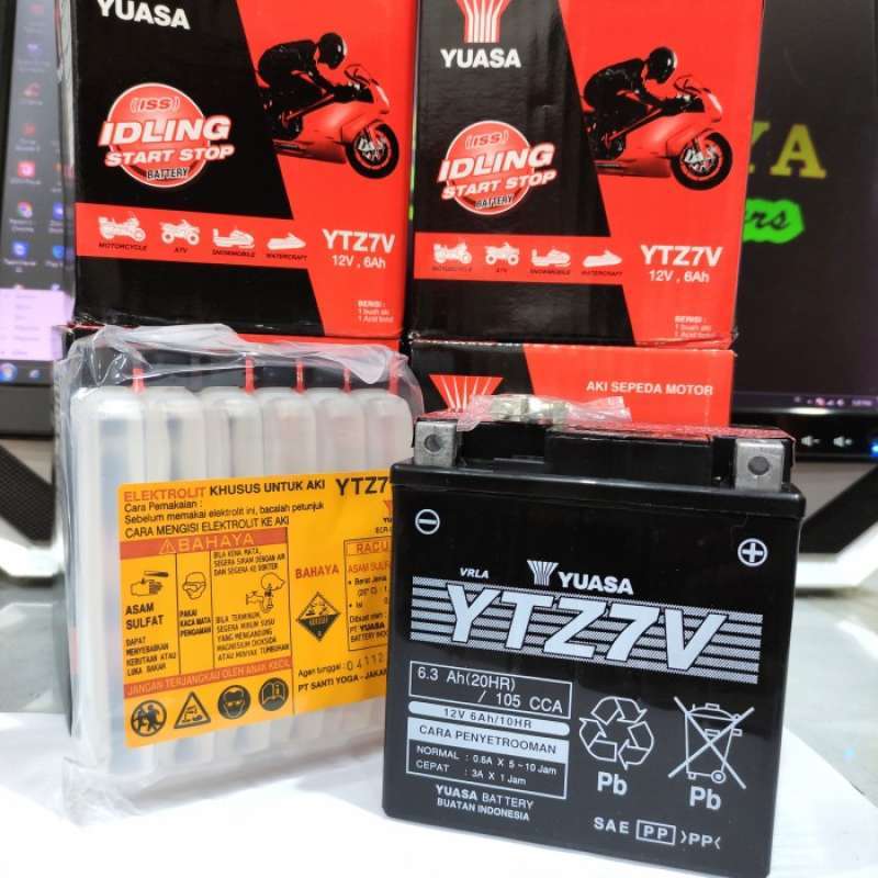 Promo Yuasa Battery Ytz7V / Accu Yuasa / Aki Motor Kering Nmax / Aerox ...