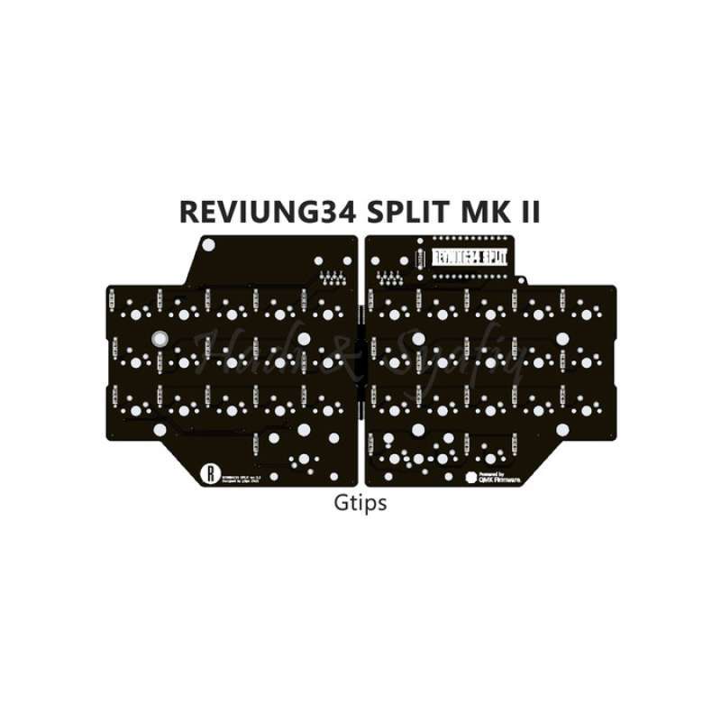 Promo Reviung34 Split MK-II pcb ortholinear mechanical keyboard qmk ...