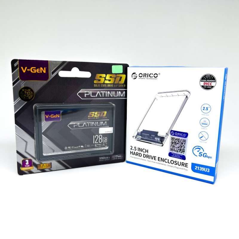 Promo SSD PORTABLE 512GB V-GeN SATA + CO HDD Enclosure External Vgen ...