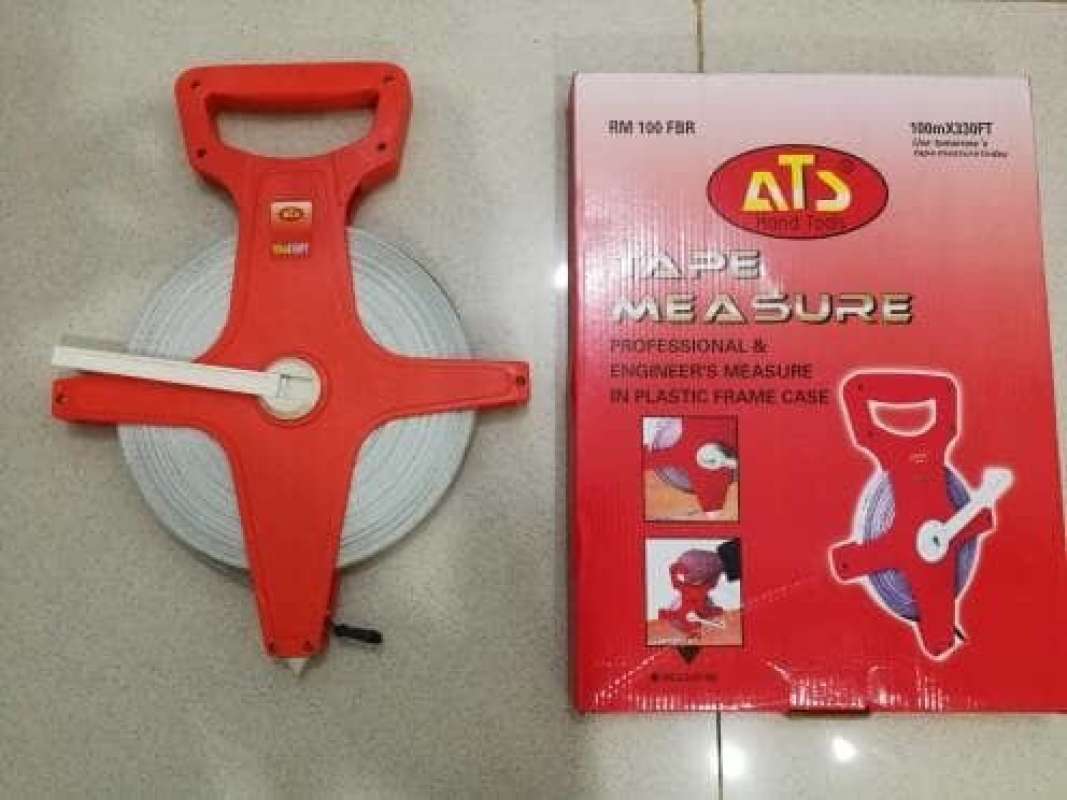 Promo METERAN TANCAP 100M/METERAN FIBER ROLL PANJANG/METERAN BANGUNAN ...