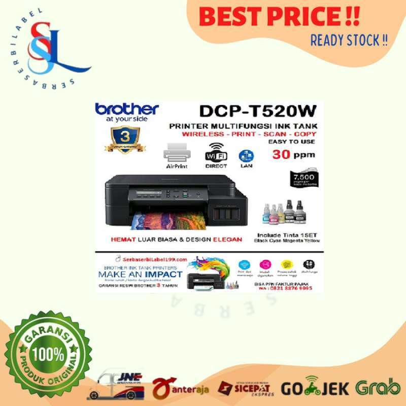 Promo Brother Printer Ink Tank Dcp T W Wireless Print Scan Copy Dcpt W Varian Based