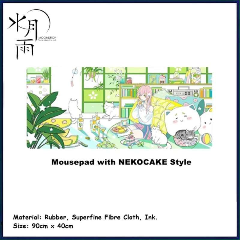 Jual Moondrop Moon Drop Desktop Mousepad with NEKOCAKE Style 90x40cm di ...