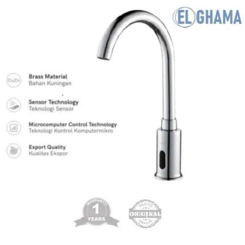 Promo Kran Sensor Otomatis El Ghama Wastafel Ac/Dc 1 Tahun Warranty ...