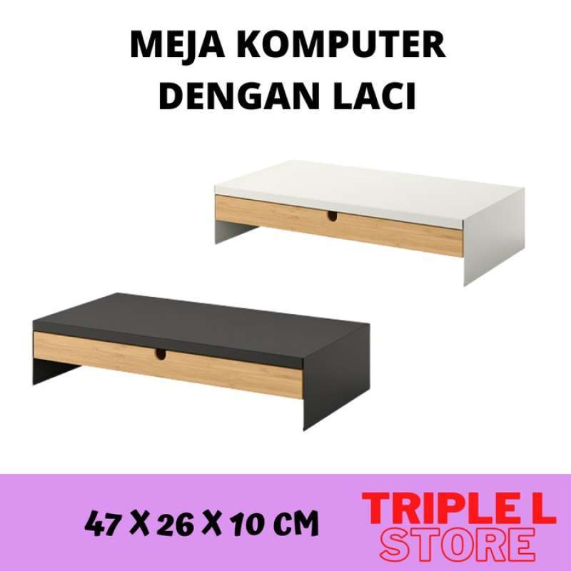Jual Rak Meja Monitor Komputer Laptop Dengan Laci Monitor Stand ELV di ...