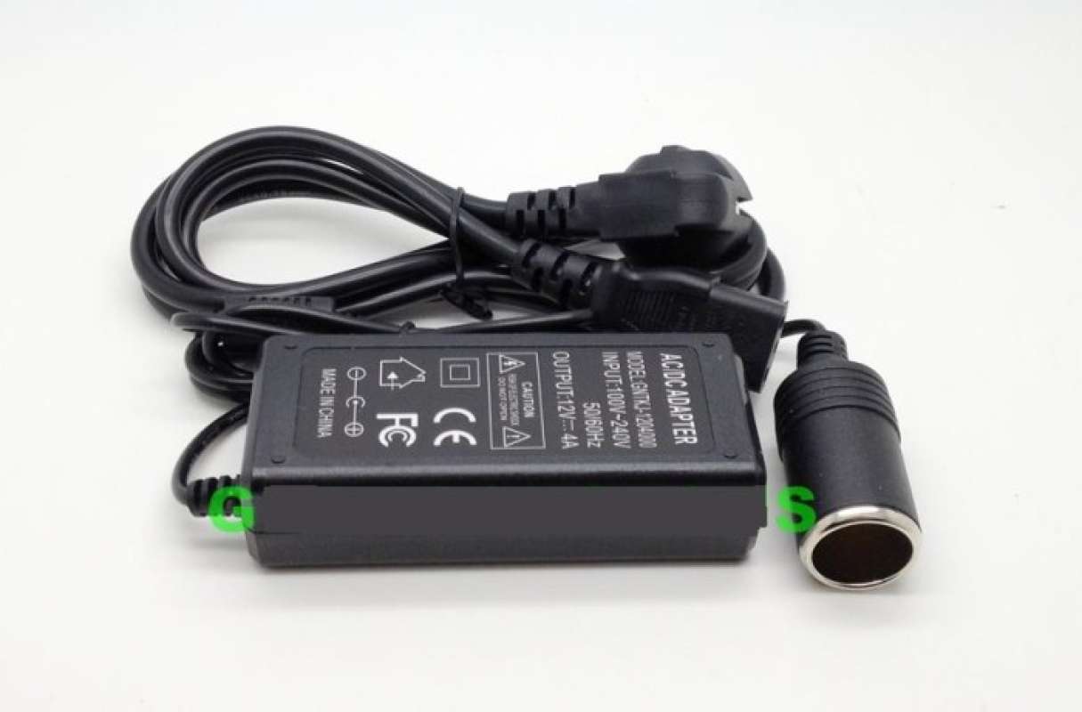 Promo Adaptor 220V AC to 12V DC 4A Socket Lighter Mobil buat di rumah ...