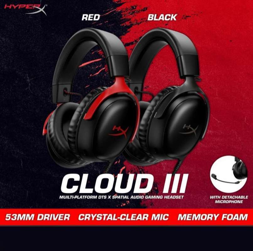 Promo HYPERX CLOUD III MULTI-PLATFORM DTS X SPATIAL AUDIO GAMING ...