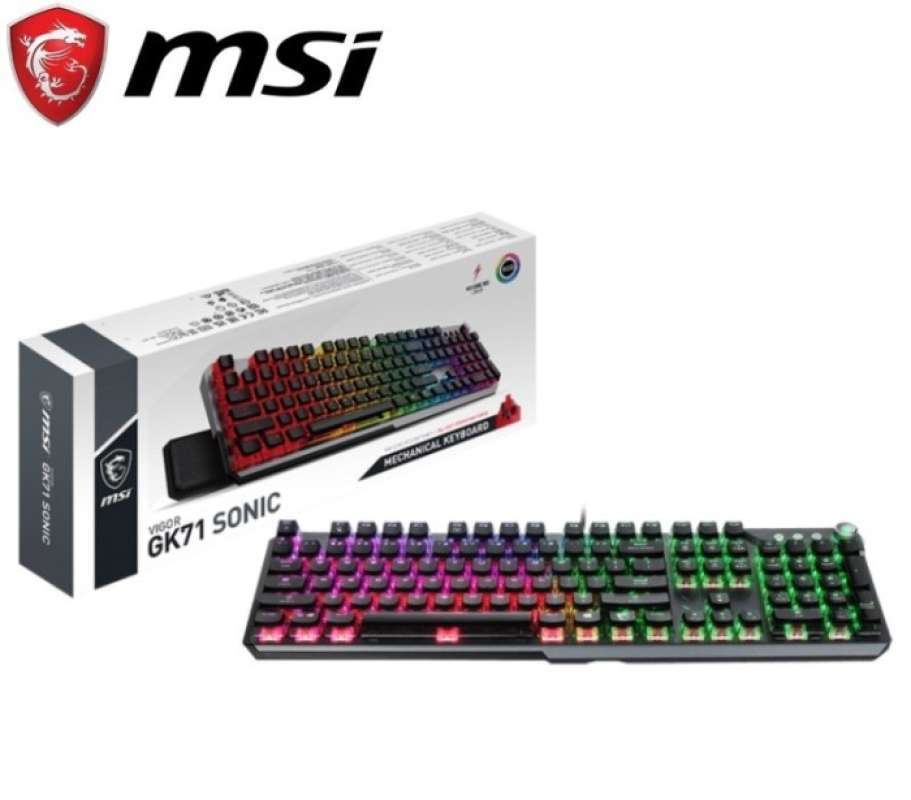 Promo MSI VIGOR GK71 SONIC GAMING KEYBOARD with Ergonomic Wrist Ret ...