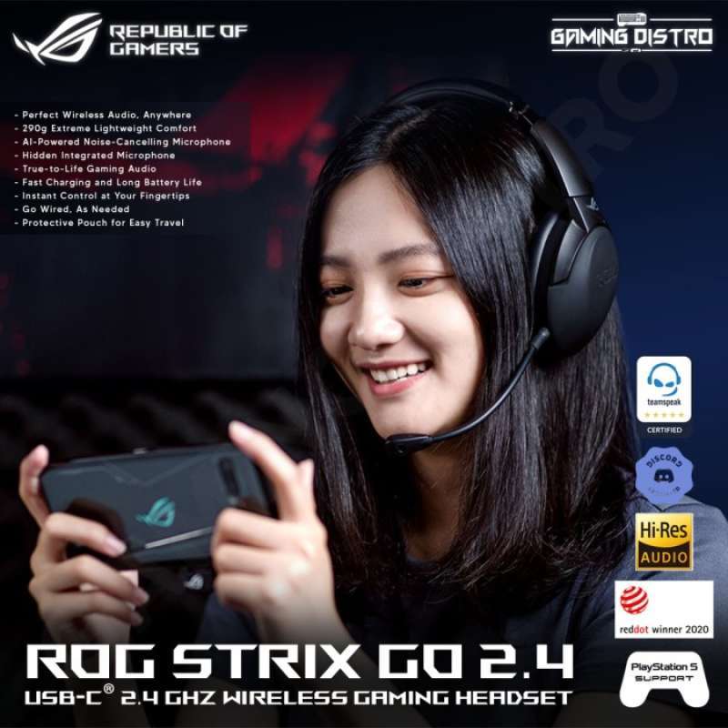 Jual Headset Gaming ROG - ASUS ROG Strix Go 2.4 Wireless di Seller Tuskar - Tegal Alur, Kota ...