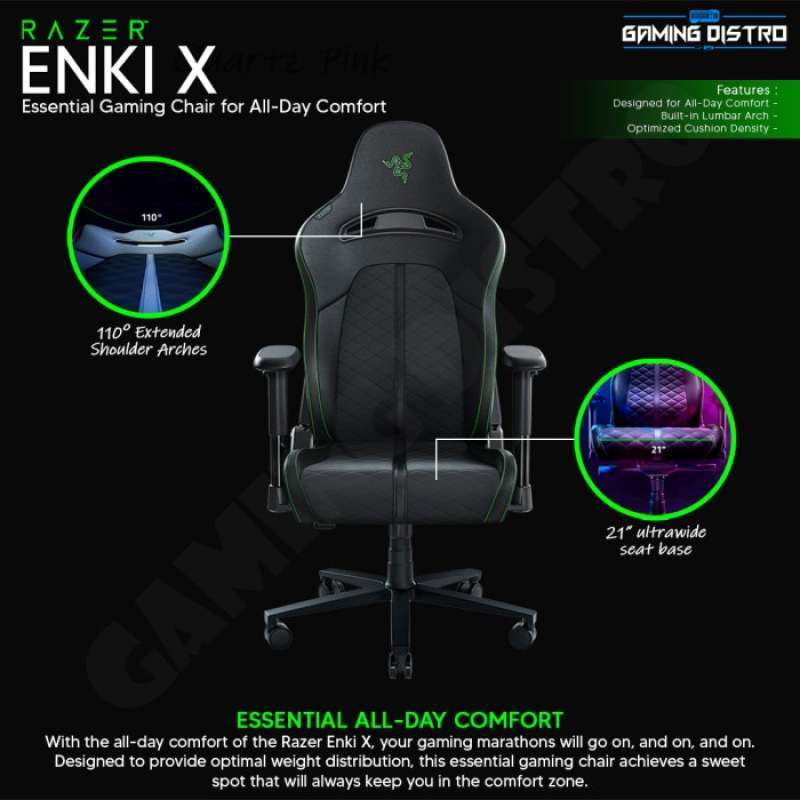 Promo Razer Enki X Gaming Chair / Kursi Gaming Razer Enki X with Lumbar ...