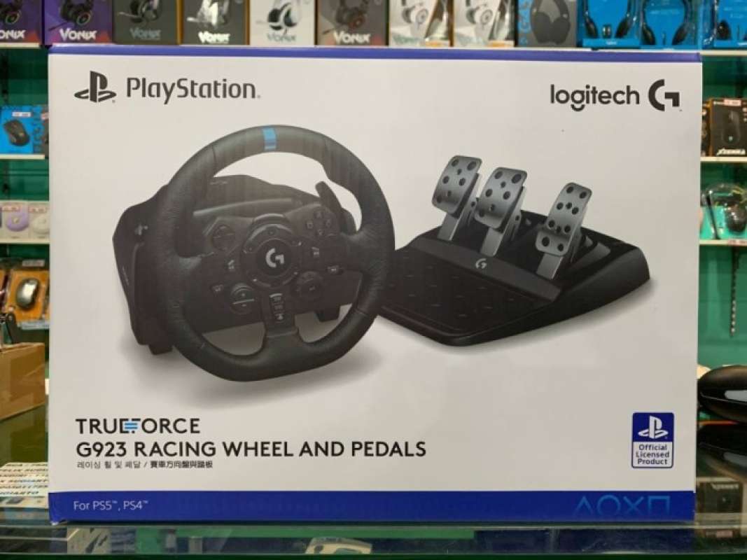 Promo Logitech G923 True Force Steering Wheel and Pedals for PC, PS4 ...