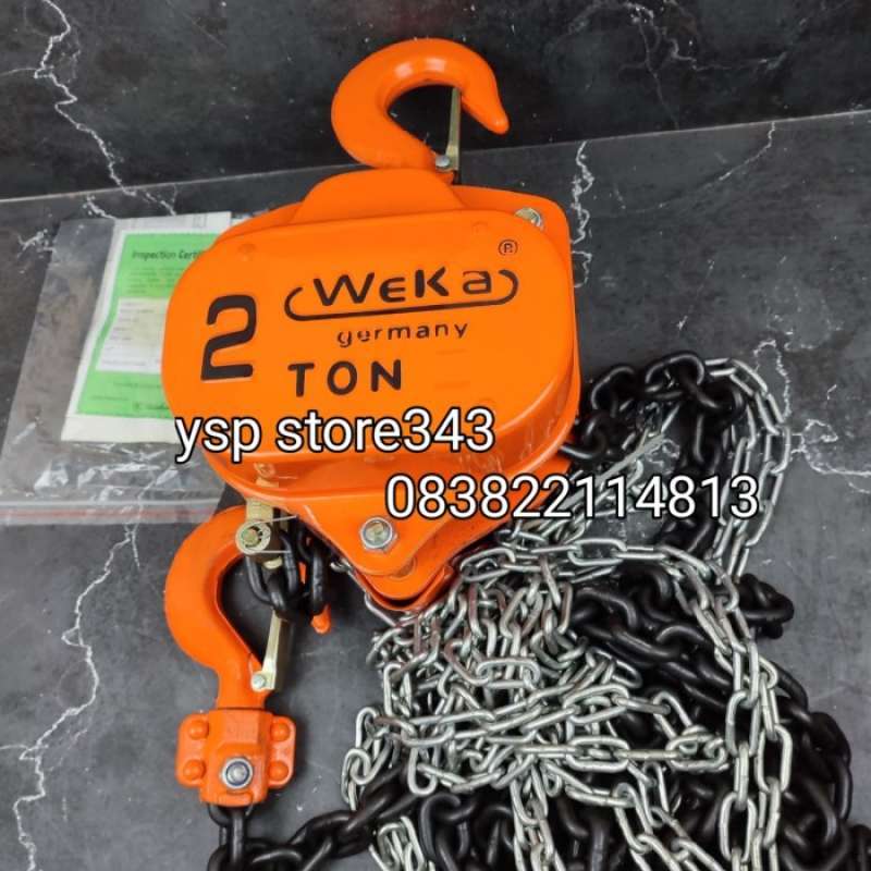 Promo chain block 2 ton x 10 meter chain block takel merek weka Diskon ...