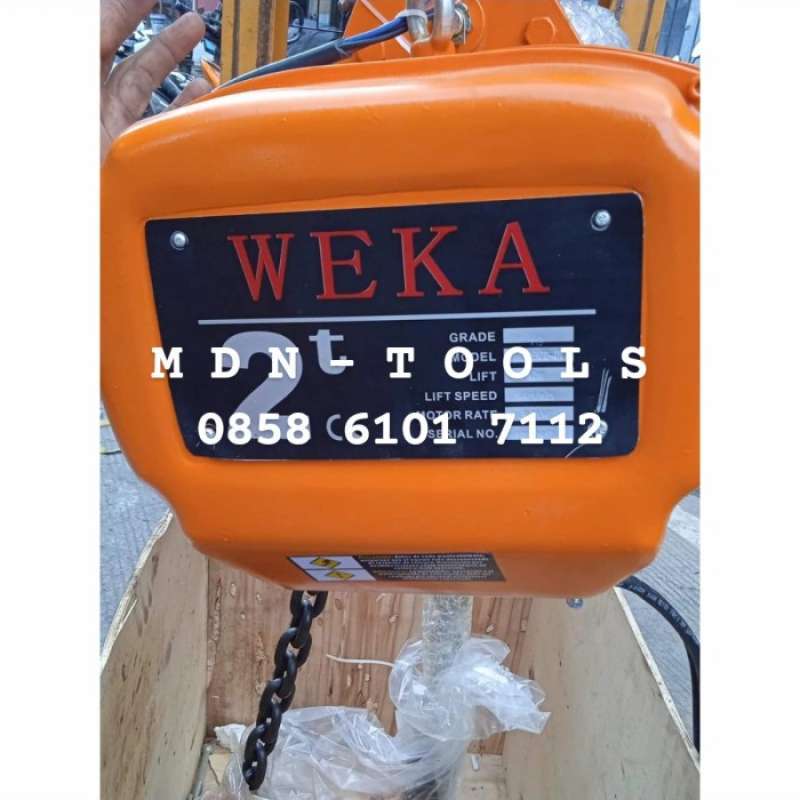 Promo Chain Hoist Electric 2 Ton x 6 Meter Weka Germany Katrol Chain ...
