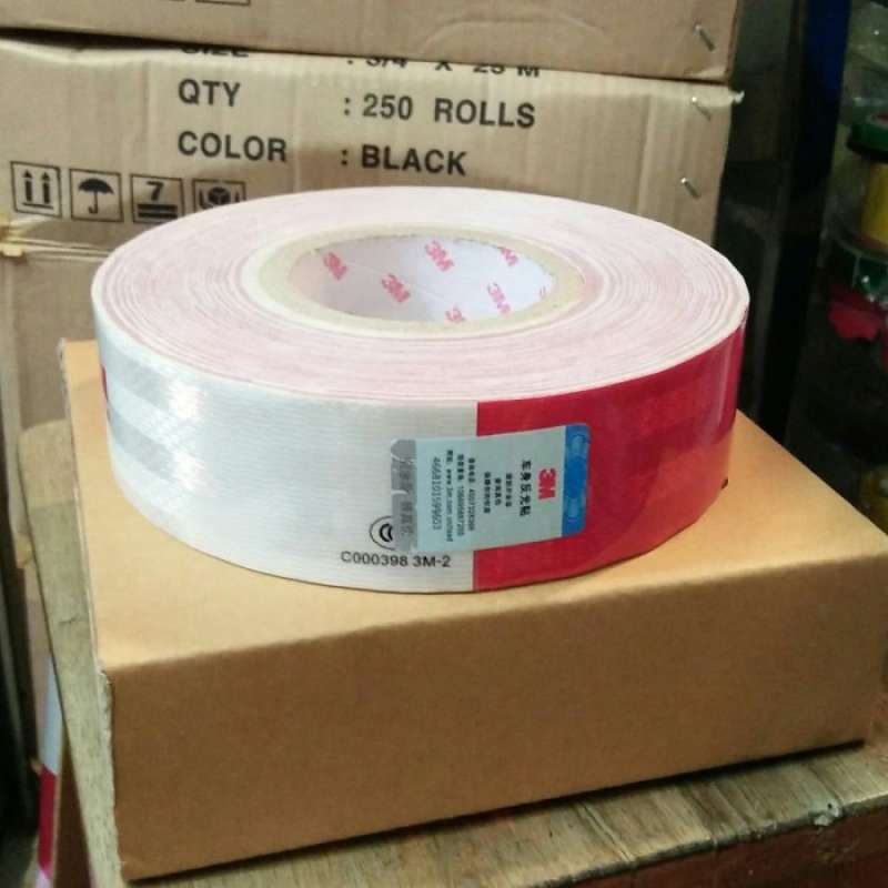 Promo 3M Stiker Reflective Diamond Grade-Scotlite Merah Putih Cna ...