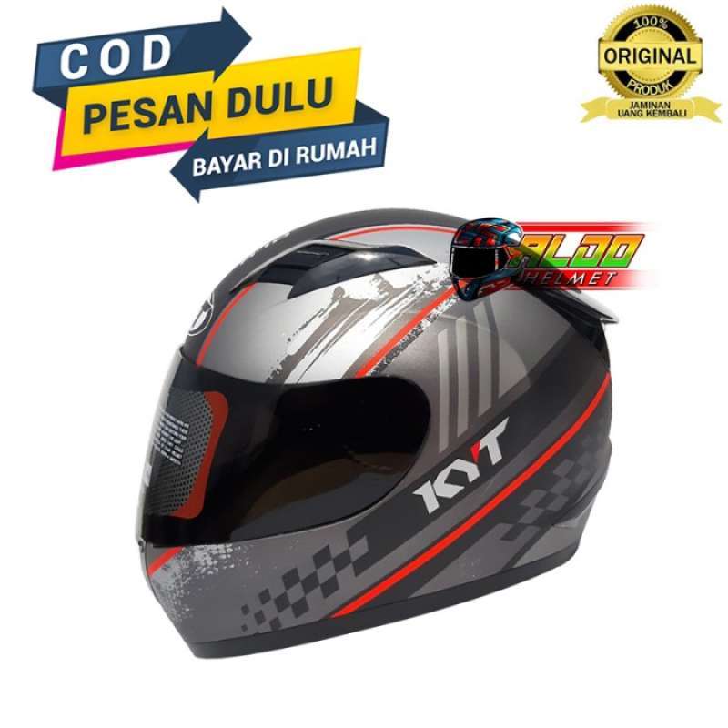Promo Helm Kyt Full Face / Kyt R10 Motif #4 Gm Red Doff / Original R-10 ...