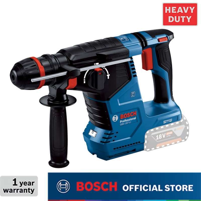 Jual Bosch Cordless Rotary Hammer / Bor Beton Baterai 18v 2.4j Gbh 187 ...