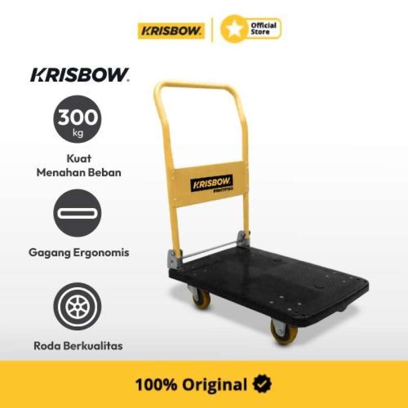 Promo Krisbow Platform Troli Barang Roda Polyurethane 300kg - Biru ...