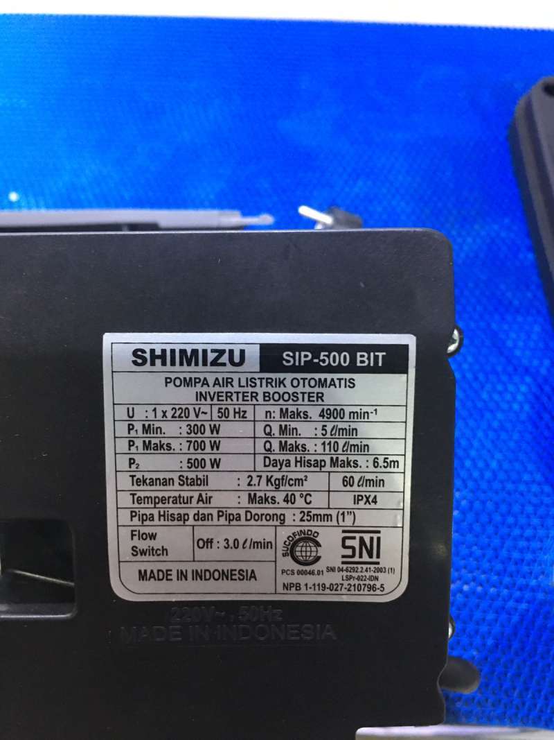 Jual Shimizu Sip 500 Bit Pompa Smart Inverter Booster Di Seller Hanesa ...