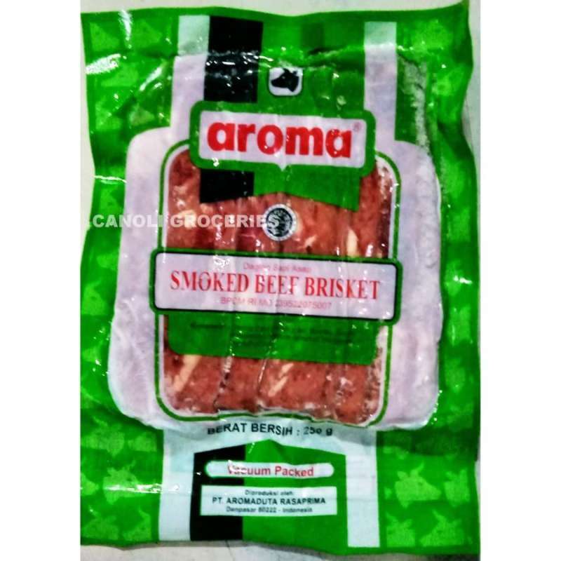Jual Aroma Beef Bacon (Smoked Beef Brisket) 250 G di Seller Dapoer ...