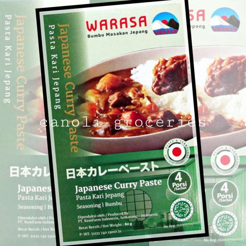 Jual Warasa Japanese Curry Paste Bumbu Kari Jepang 80Gr Halal Non Msg ...