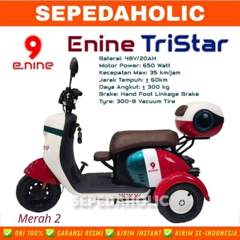 Promo Sepeda Motor Listrik Roda 3 Tiga E Nine Tristar / Tri Star 650 ...