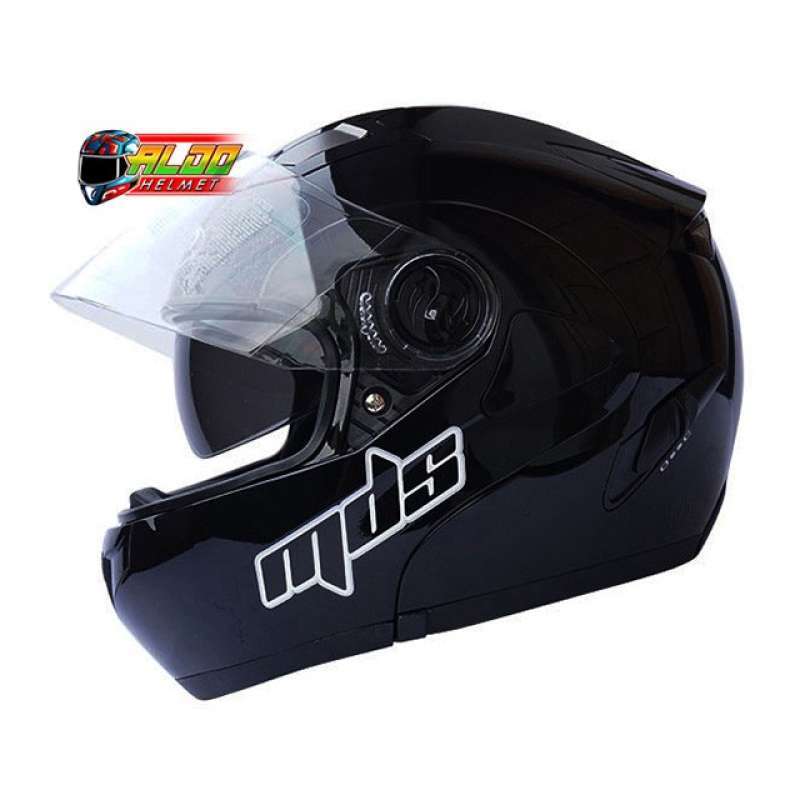 Promo Mds Ori / Helm Mds Pro Rider Black Metalic / Mds Double Visor Sni ...