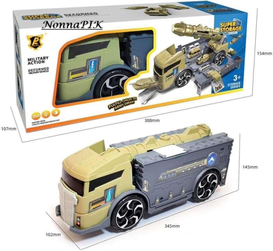 Jual Mainan deformed truck super storage carry mobil Militer Army di ...