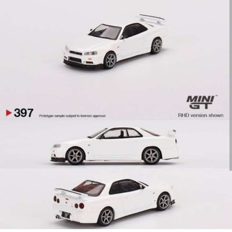Promo Mini GT Nissan Skyline R34 White Diskon 23% di Seller enzo store ...