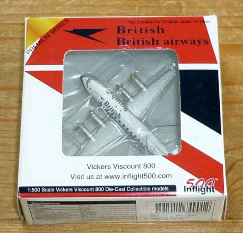 Promo Inflight 500 1/500 scale Vickers Viscount 800 - die-cast metal ...