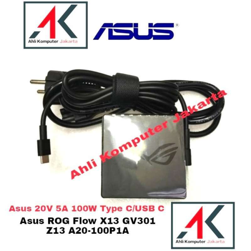 Promo Adaptor Charger ASUS ROG 20v 5a USB C Type C Flow X13 Z13 GV301 ...