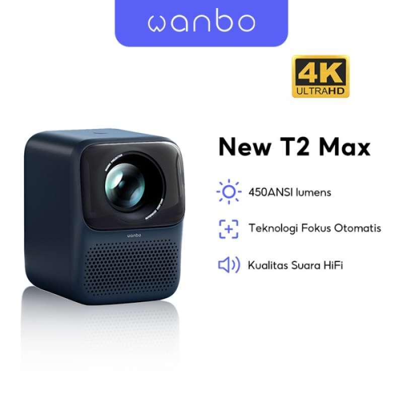 Jual Wanbo New T2 Max Projector 450 Ansi Lumens 1080P Decode 4K ...