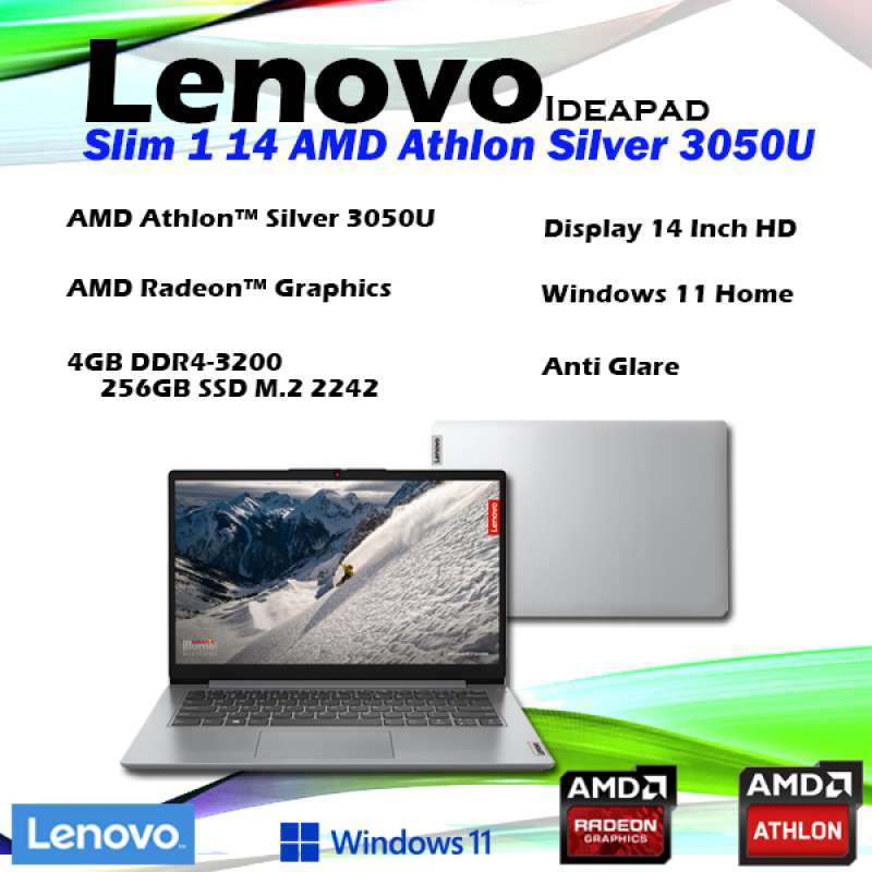 Jual Laptop Lenovo Ideapad Slim 1 14 AMD Athlon Silver 3050U 4GB/256GB ...