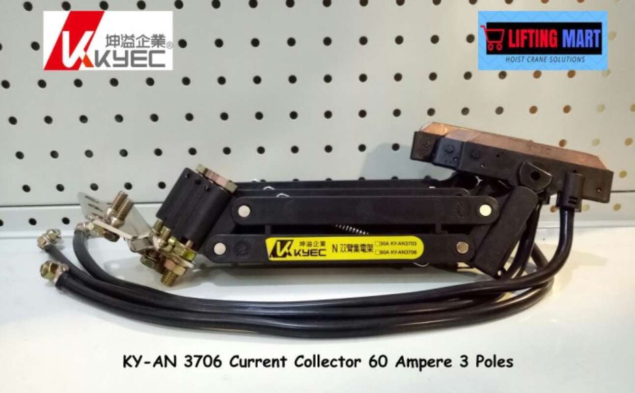 Promo Ky-an 3706 Kyec Current Collector 60 Ampere 3 Pole For Hoist ...