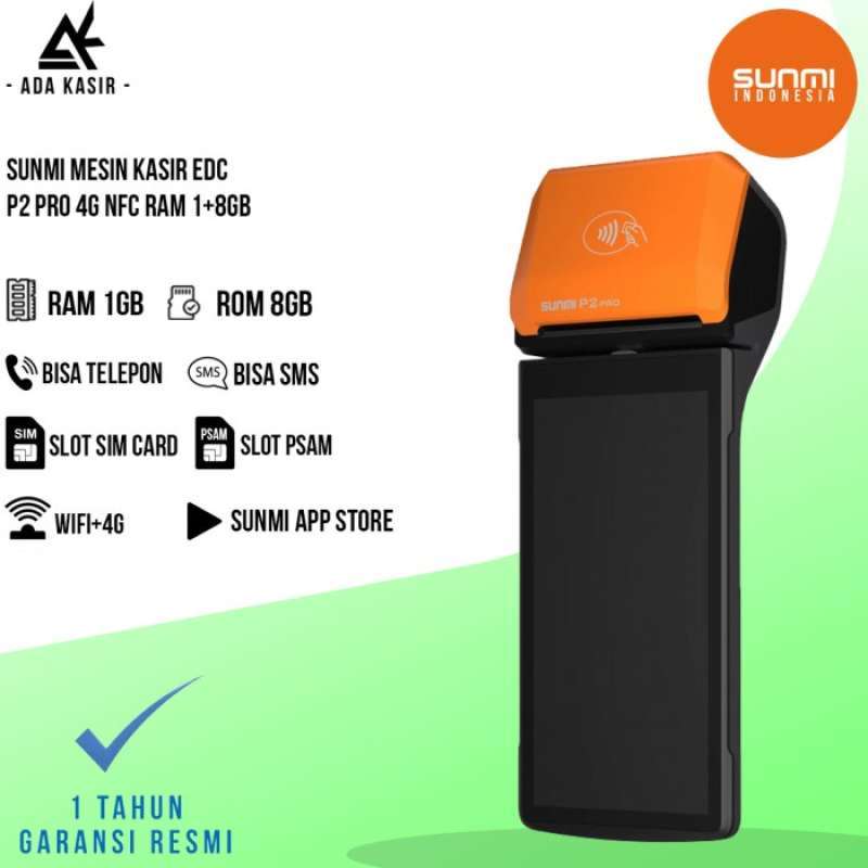 Jual Mesin Kasir Sunmi P2 Pro 4G Nfc Ram 1+8Gb Seperti Mesin Kasir ...
