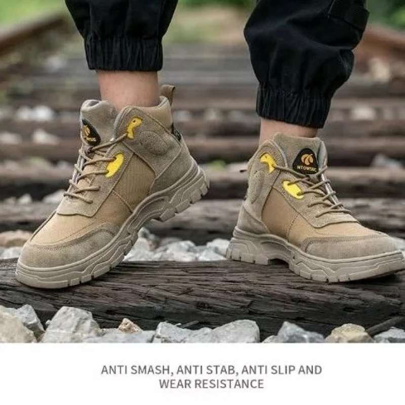 Jual Sepatu Safety Ringan Ujung Besi Sepatu Safety Casual Anti Smash ...