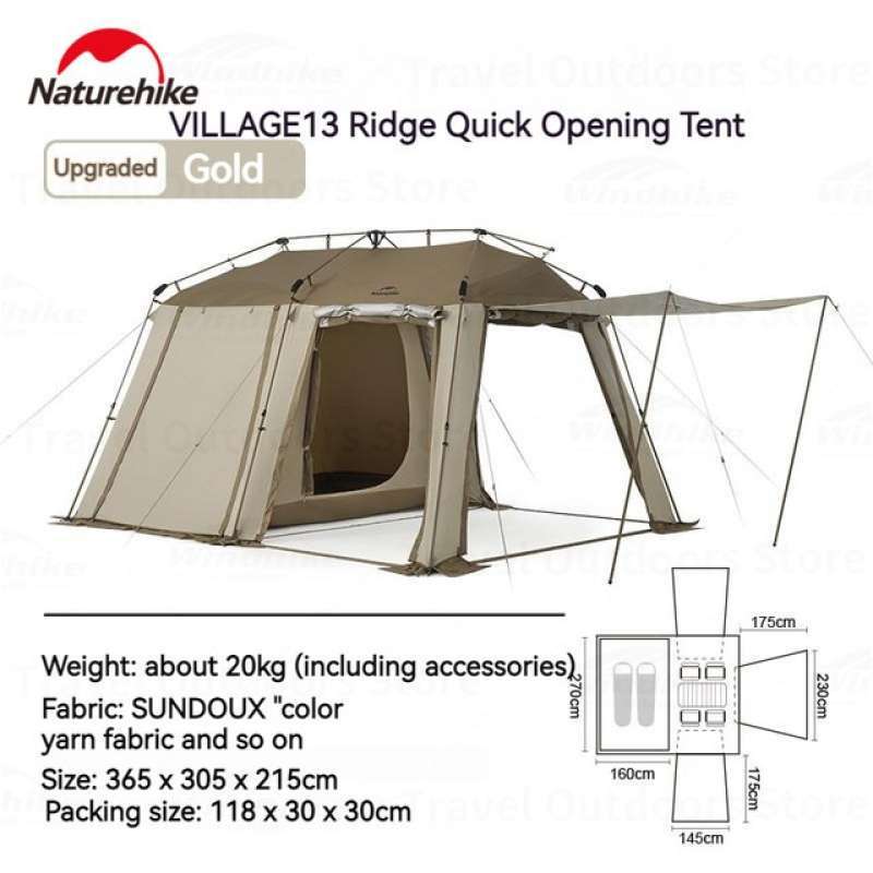 Jual Naturehike Tenda Village 13 Cnh23zp12003 Upgrade Glamping Tent - Upgrade Di Seller Hike N ...