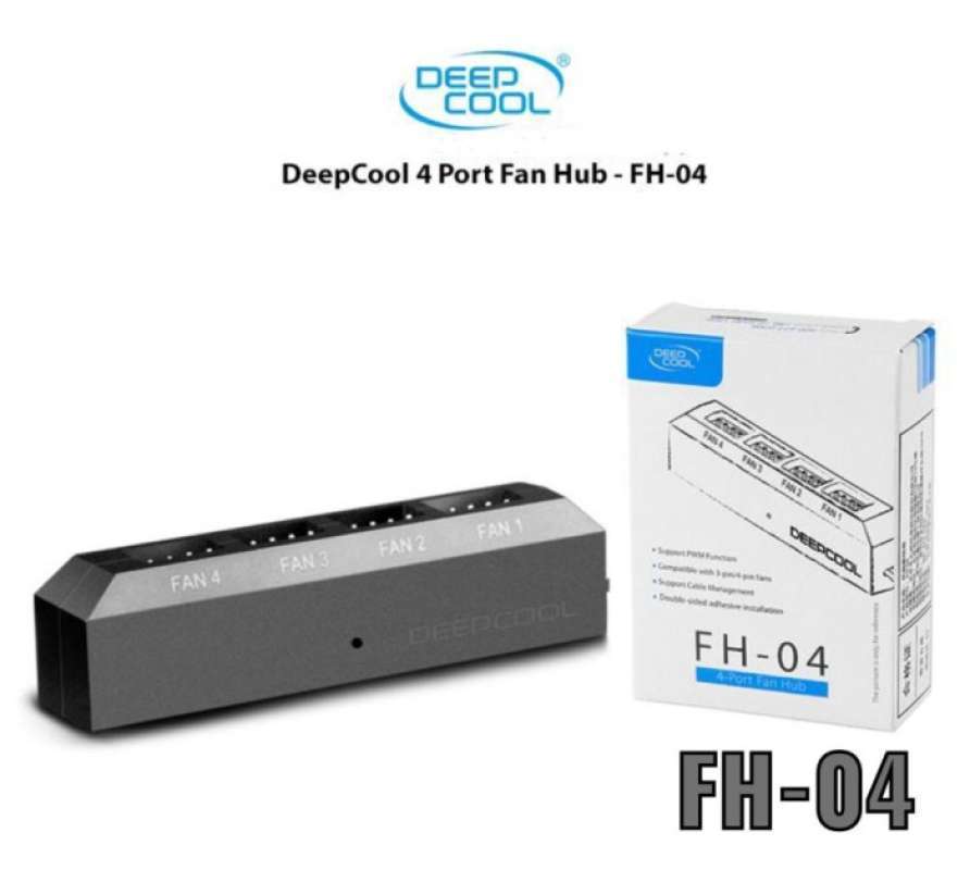 Promo Deepcool Fh 04 Fan Hub - 4 Pin Pwm Splitter Cabang Hub Kabel Port ...