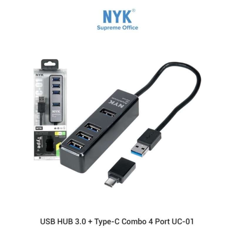 Promo Nyk Hub Usb 3.0 4port + Otg Type-c Uc-01 Diskon 23% Di Seller Primastore - Kebon Kacang ...