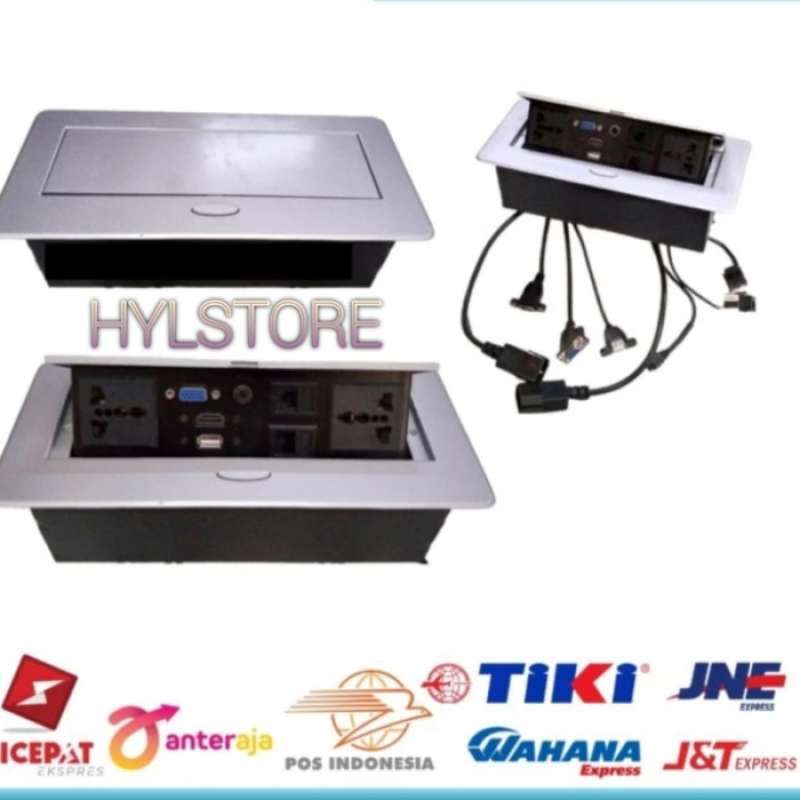Promo Box Floor Socket Hdmi,Vga,Usb,Telepon,Lan Rj 45,Mini Stereo,2 ...