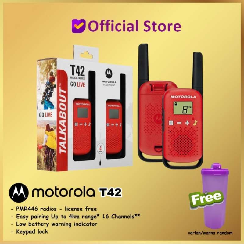 Promo Motorola Walkie-Talkie T42 Talkabout Go Live Motorolla Walkie ...