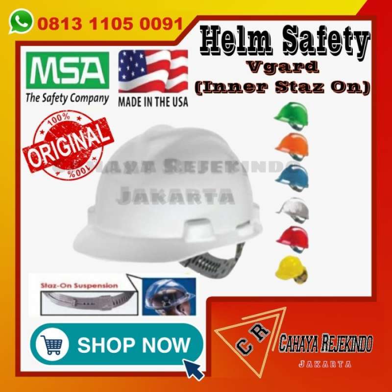 Promo Helm Safety Proyek Vgard MSA USA Inner Biasa | Safety Helmet MSA ...