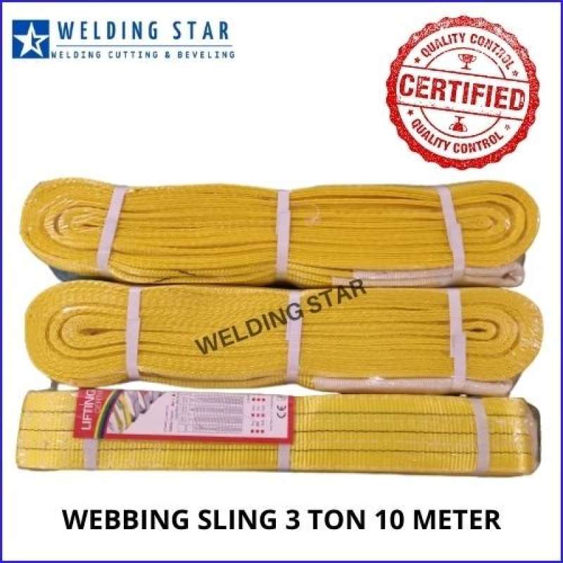 Promo Webbing Sling 3 Ton 10 Meter / Tali Pengangkut Barang Bersertifikat Diskon 20% di Seller ...