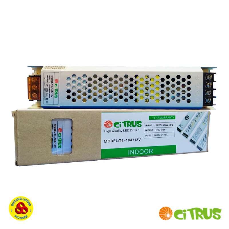 Promo Citrus LED Driver 10A 12V Indoor Slim Power Supply 10 Amp 12 Volt Diskon 23% di Seller ...