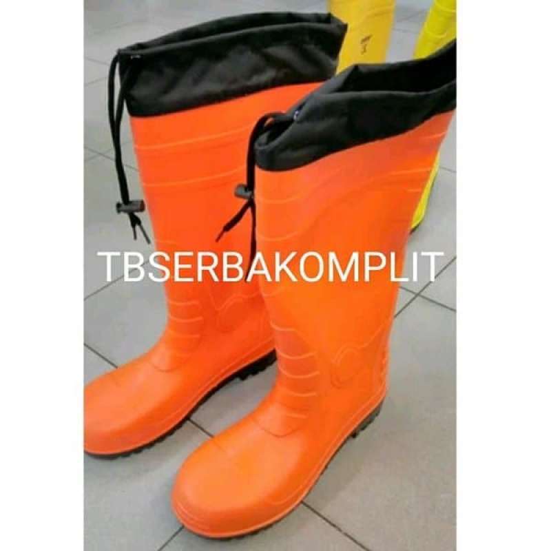 Promo Sepatu Safety Boot Rubber Orange XL 43-44 Krisbow KW1000472 Bot ...