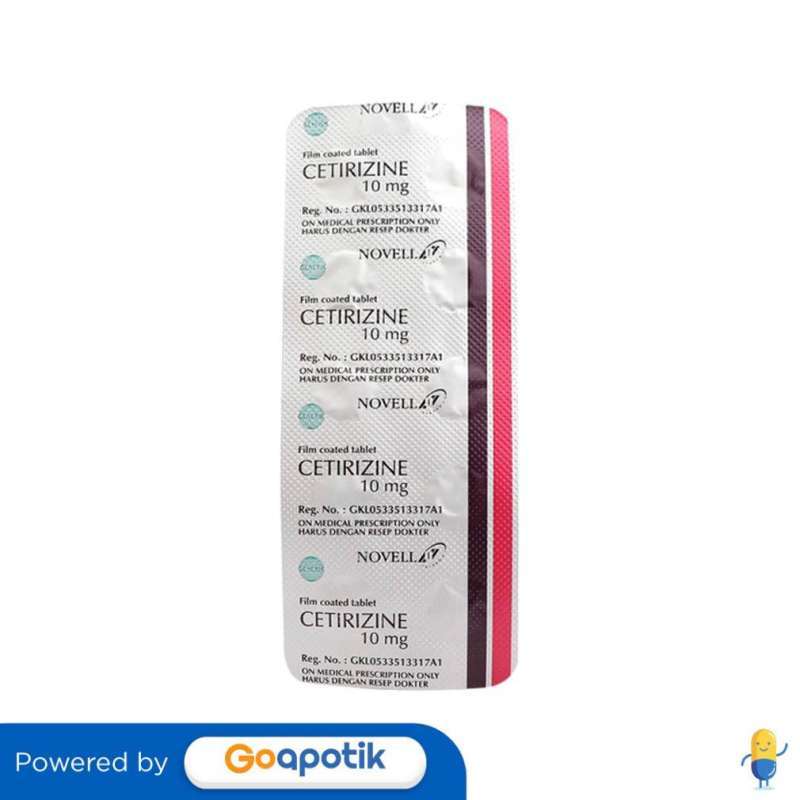 Jual CETIRIZINE NOVELL 10 MG STRIP 10 TABLET di Seller Apotek Jaya ...