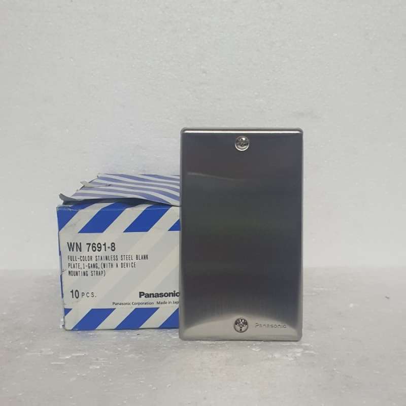Promo Stainless Steel Blank Plate Panasonic Wn7691-8 / Blind Plate ...