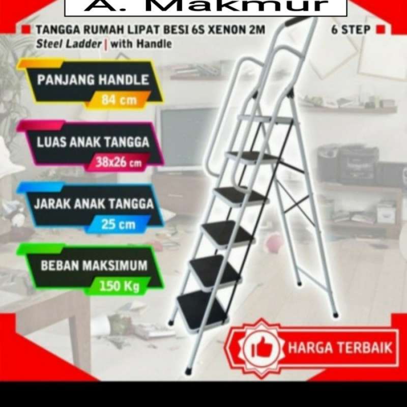 Promo Tangga Besi 6step 6 Step Tangga Lipat Ladder Holder Tangga Rumah ...