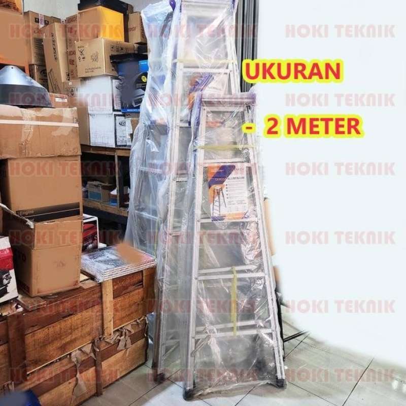 Promo Tangga Lipat 2m Tangga Aluminium 2 Meter Diskon 23% Di Seller ...
