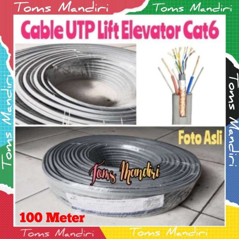 Promo Cable Utp Cat6 Rj45 Lift Elevator 100 Meter/ Kabel Lan Utp Cat6 ...